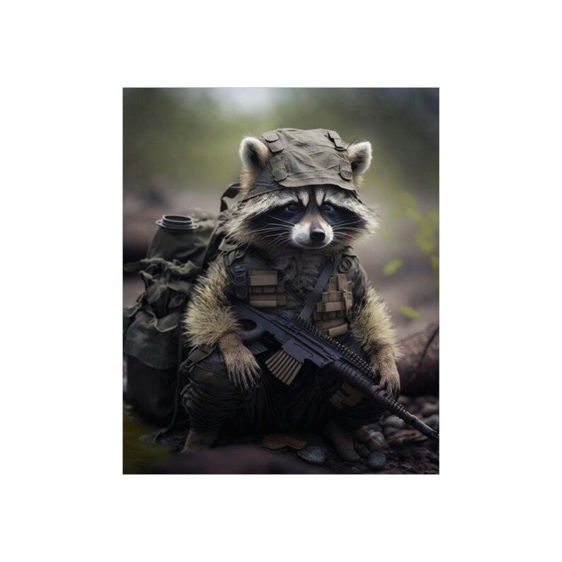 Tactical Raccoon in Vietnam Premium Matte Vertical Posters - Etsy