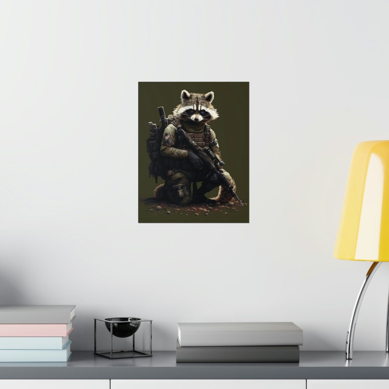 Tactical Raccoon Premium Matte Vertical Posters - Etsy