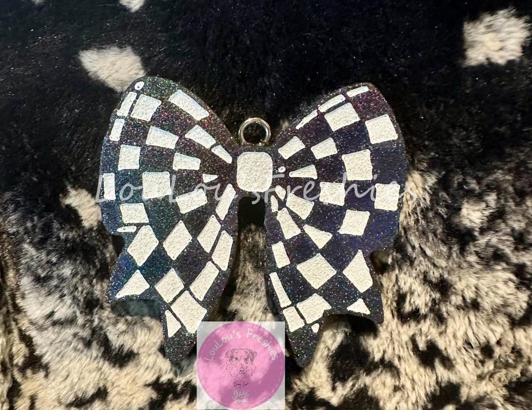 Checkered Bow Freshie - Etsy