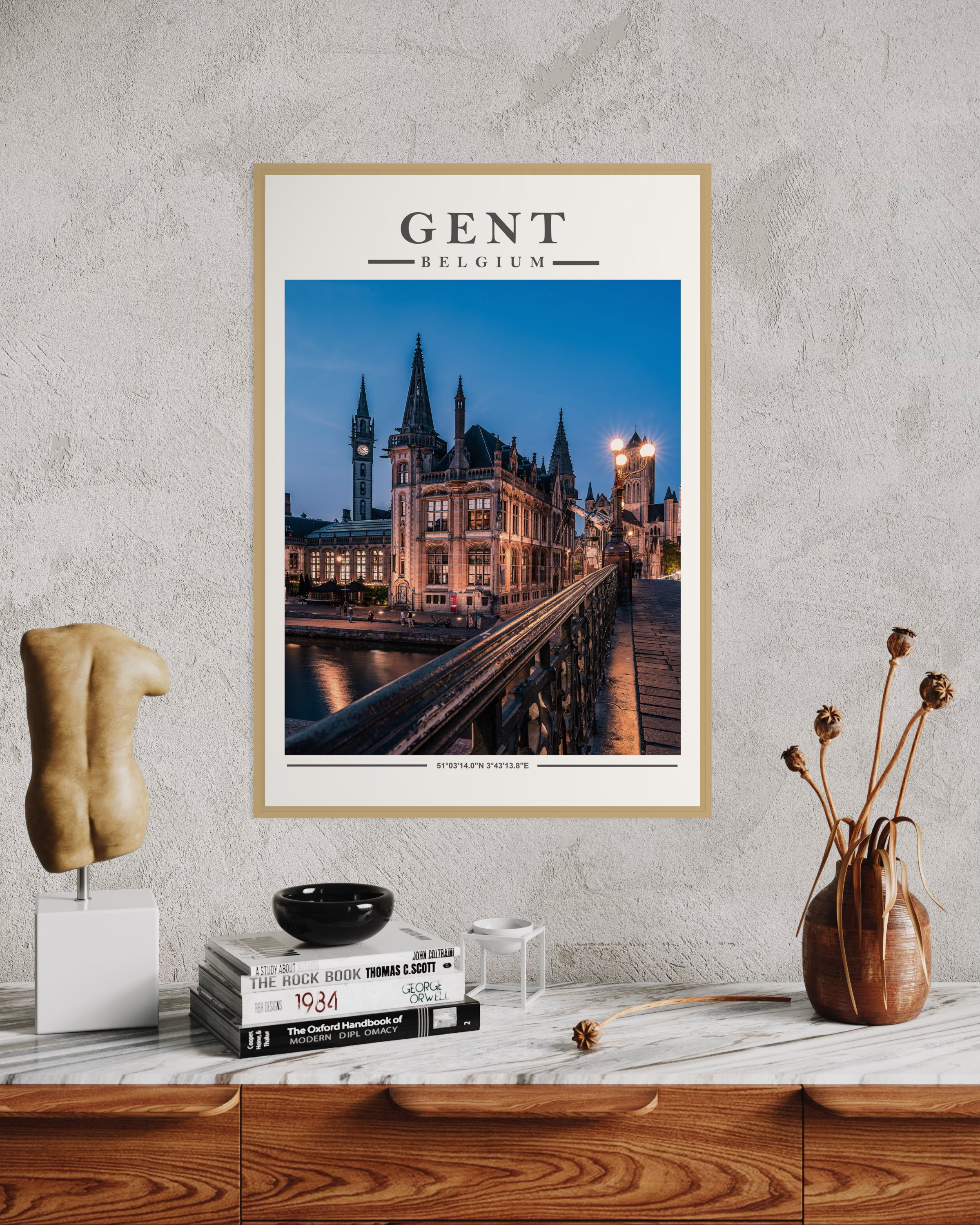 Gent Poster, Belgium Print, City, Print, Belgium Poster, Photography ...