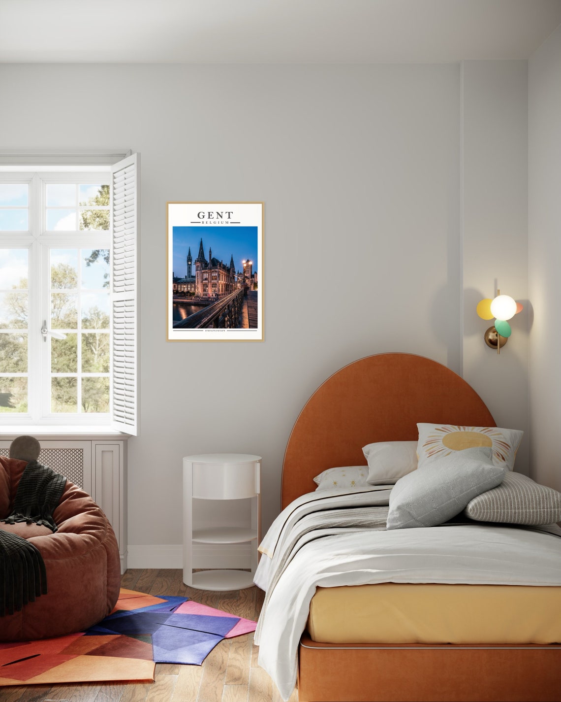 Gent Poster, Belgium Print, City, Print, Belgium Poster, Photography ...