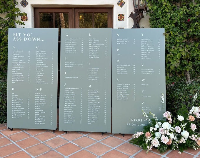 Custom Seating Chart - DESIGN & PRINT - Etsy