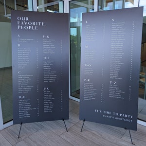 Custom Seating Chart - DESIGN & PRINT - Etsy