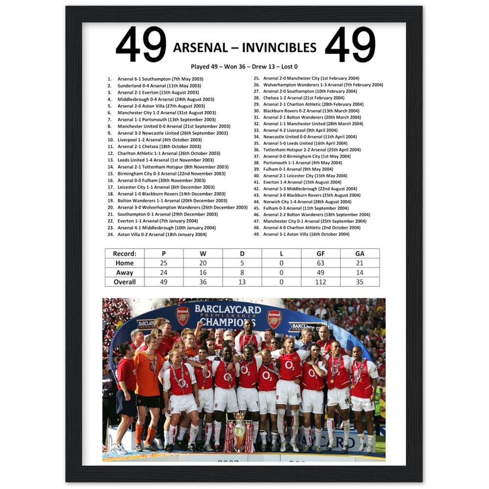 Jersey Arsenal Invincibles