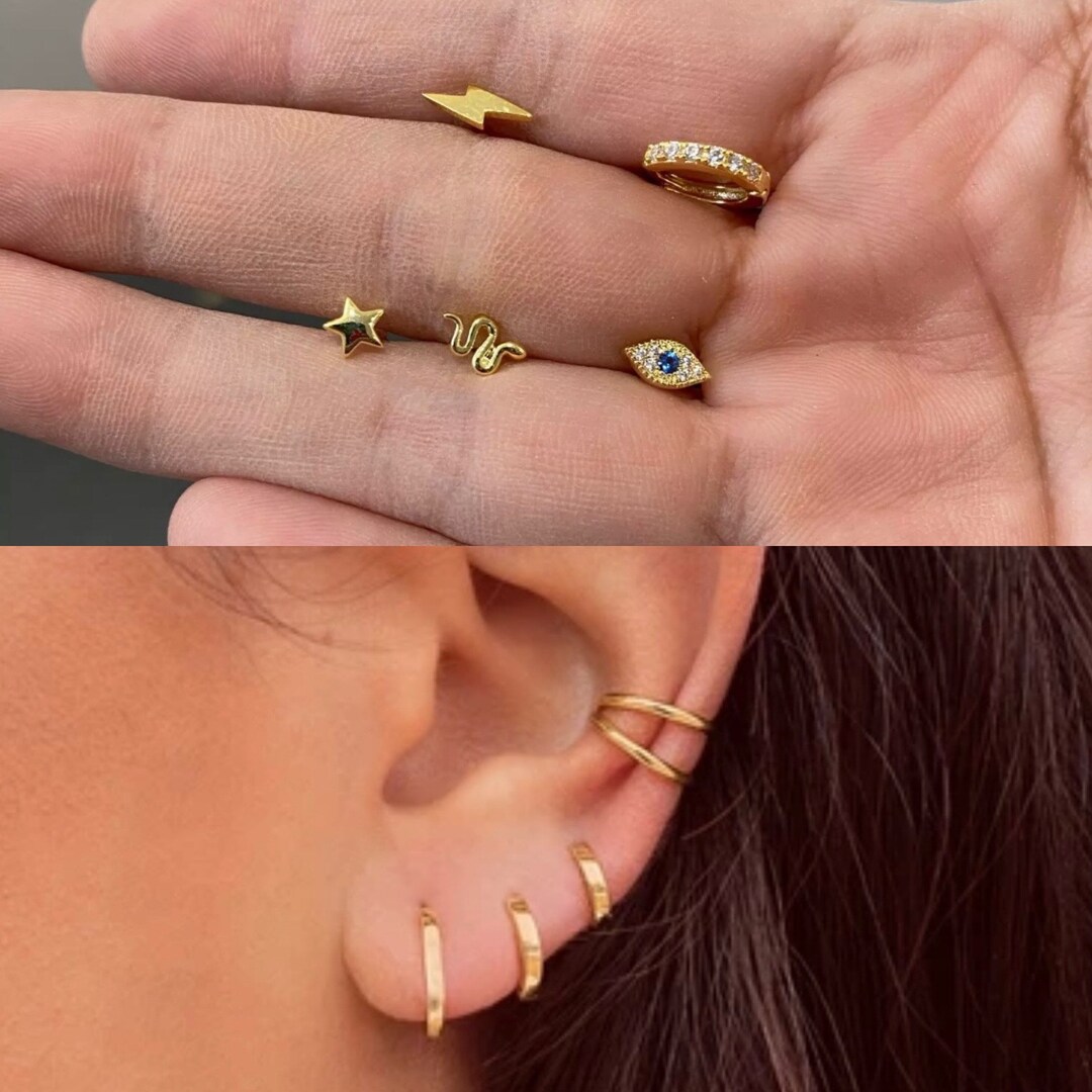 Minimalist Piercing Set / Different Sets / Handmade Piercings Jewelry ...