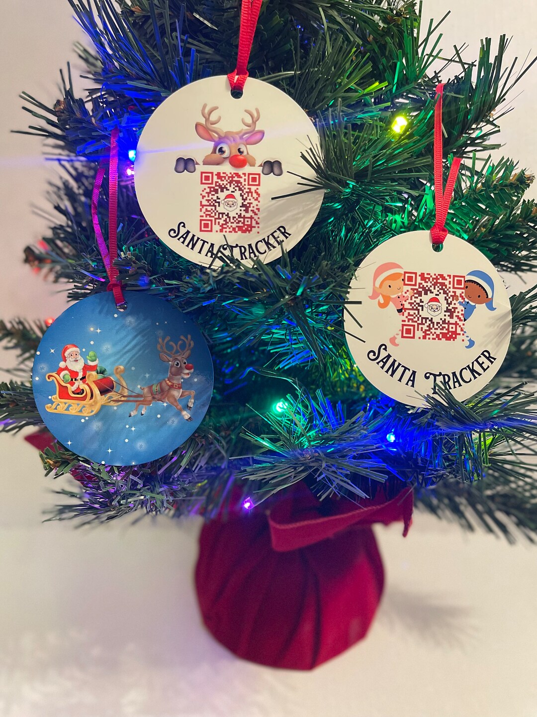 Santa Tracker QR Code Ornament: Christmas Activity for Kids - Etsy