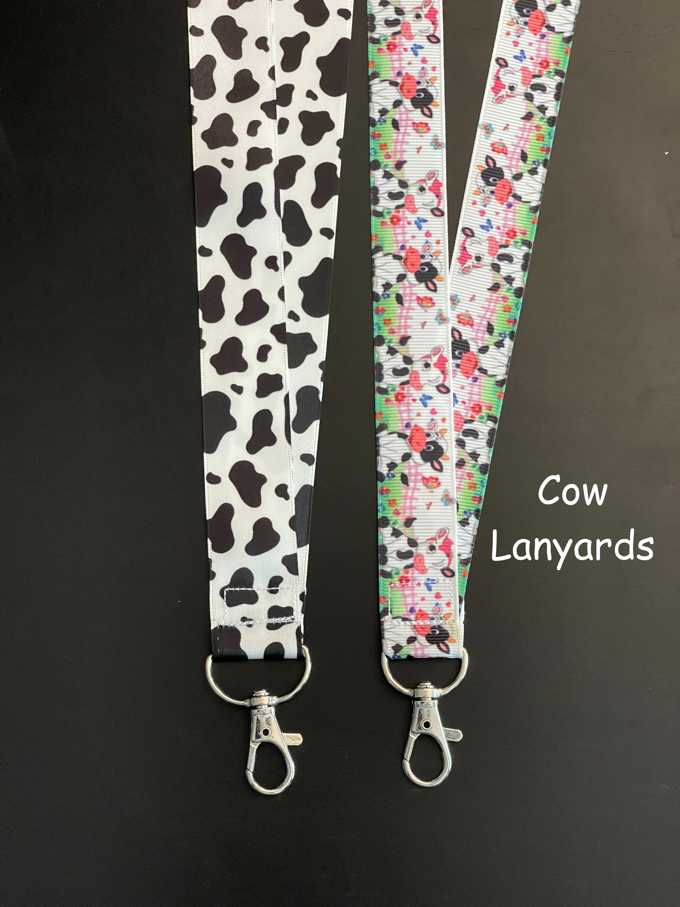 Cow Print Lanyard Cute Cow Badge Holder Comfortable - Etsy