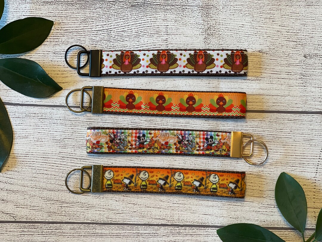 Thanksgiving Key Wristlet, Turkey Keychain, Mini Keychain, Famous Mouse ...