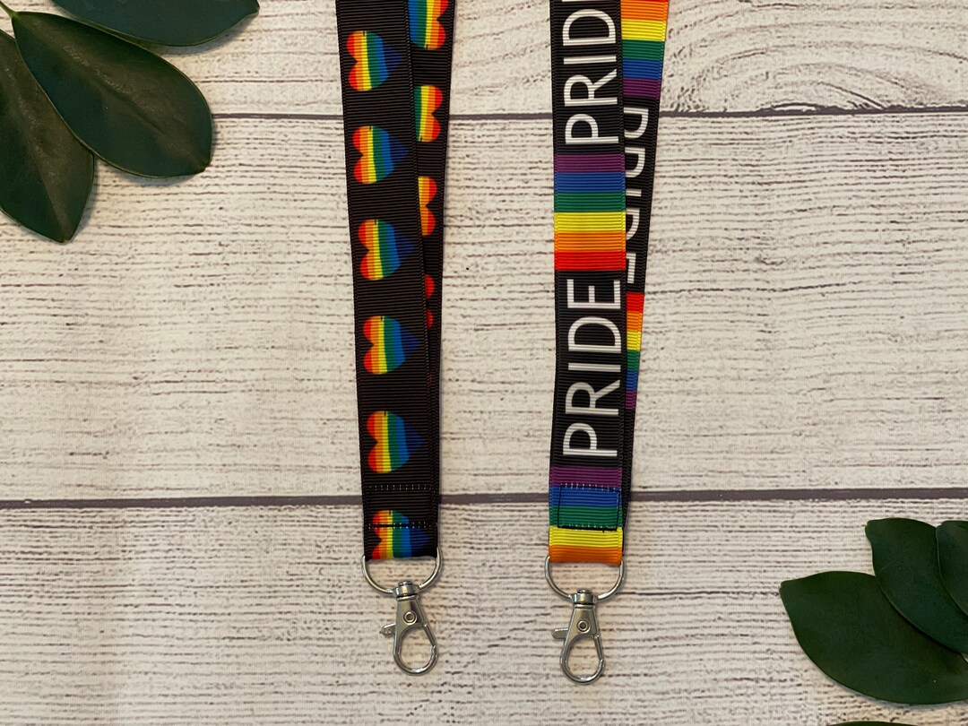 Pride Lanyard, LGBTQ, Rainbow, Badge Holder, Comfortable, Lightweight ...
