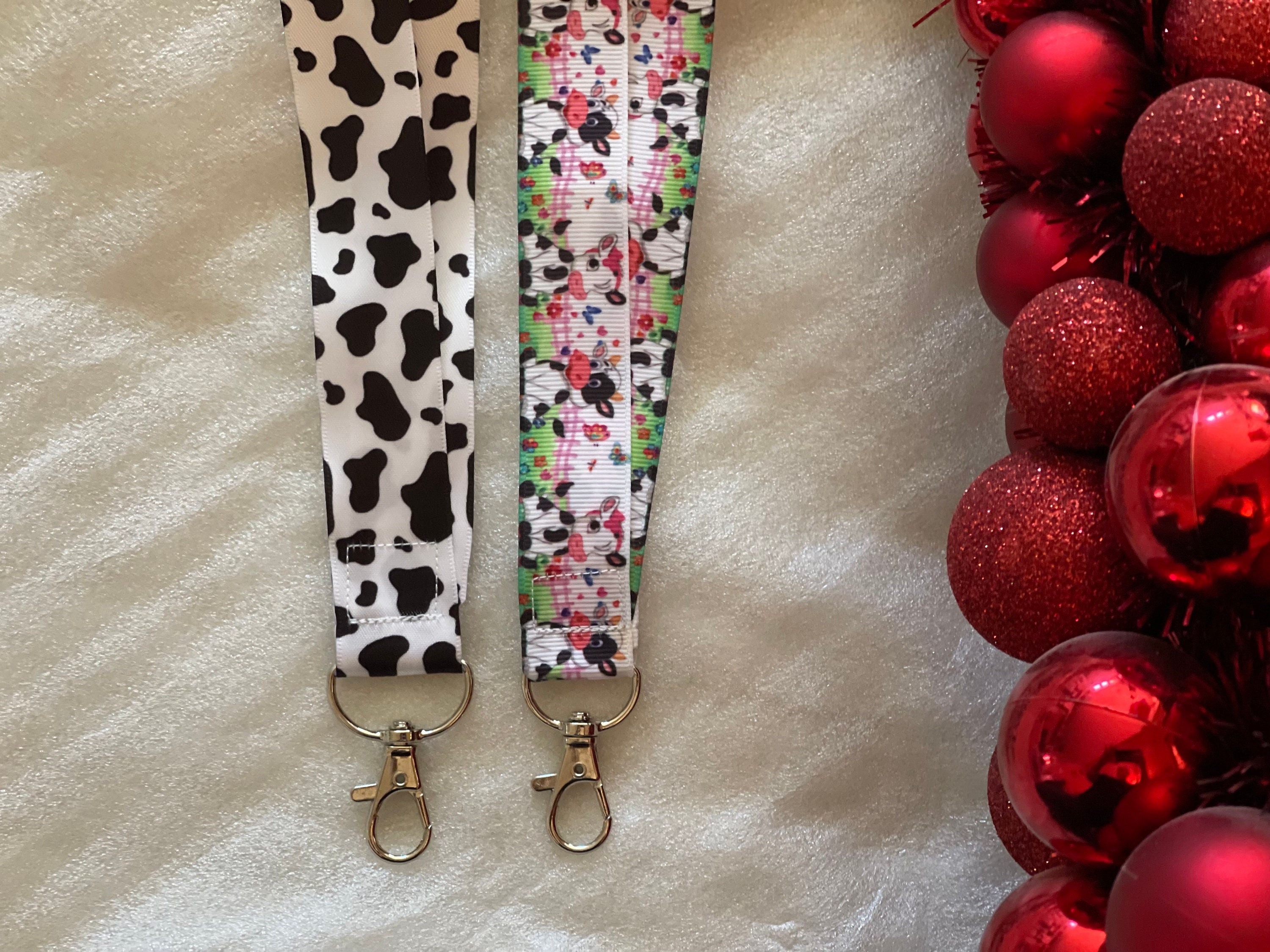 Cow Print Lanyard Cute Cow Badge Holder Comfortable - Etsy