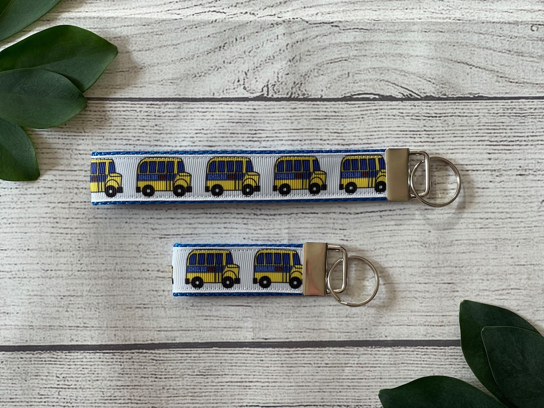 Bus Wristlet, School Bus Keychain, Bus Driver Key Fob, School, Gift ...