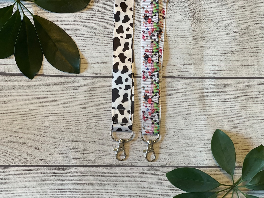 Cow Print Lanyard, Cute Cow, Badge Holder, Comfortable, Lightweight ...