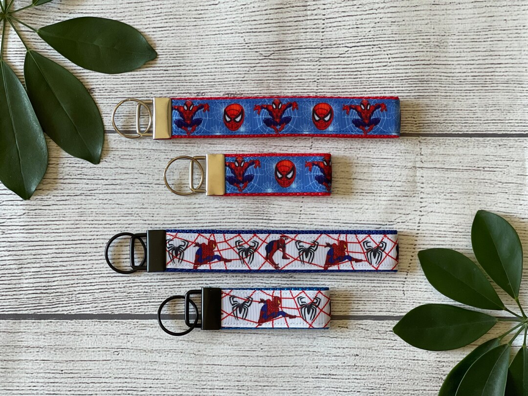 Spidey Ribbon Key Fob Wristlet: Superhero Keychain - Etsy