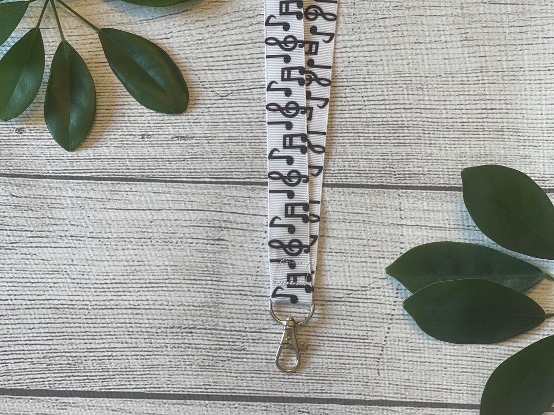 Music Lanyard Music Notes Badge Holder Music Teacher - Etsy