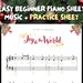 Easy Beginner Piano PRACTICE SHEET + AUDIO Piano Sheet Music 'joy to ...