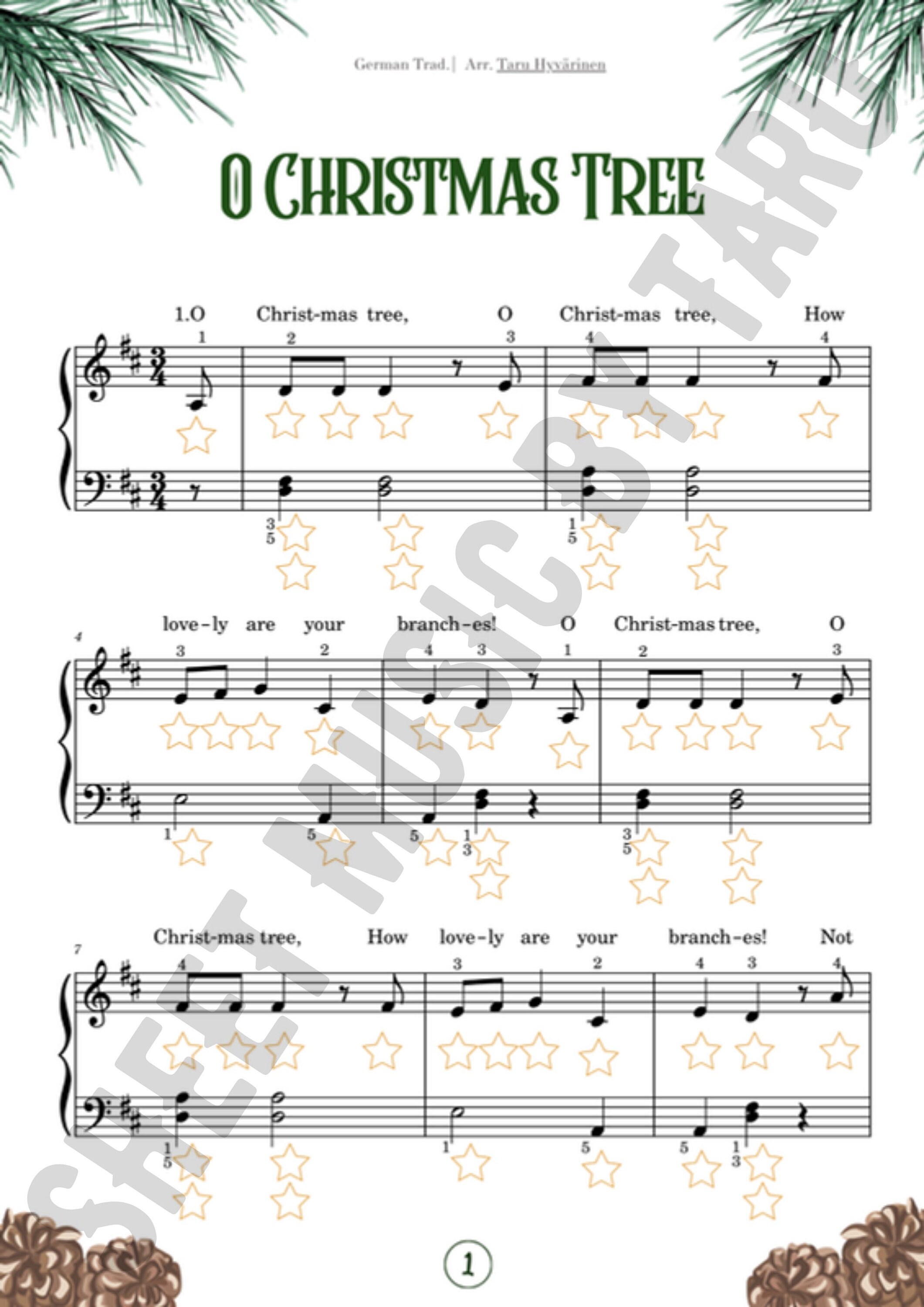 Beginner Christmas Piano Sheet Music: Easy Carol Collection (PDF ...