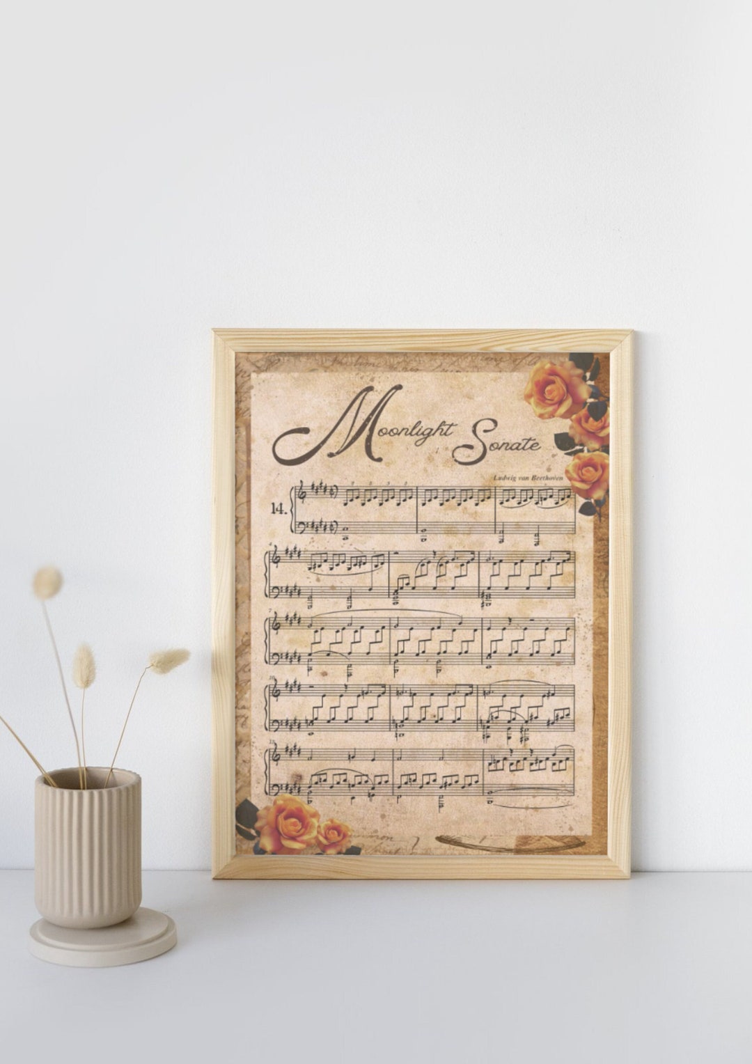 VINTAGE/RUSTIC/COTTAGECORE Style Sheet Music Printable Piano Music for ...