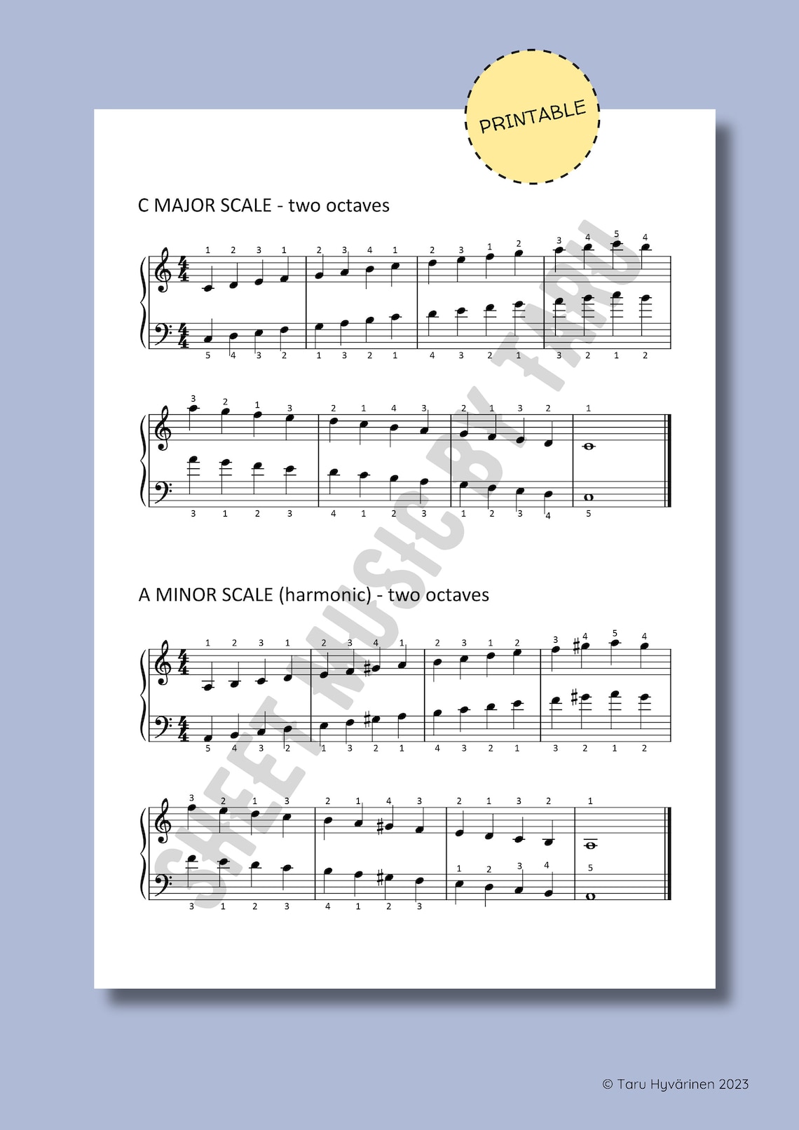 Complete Piano Scales & Fingering Guide: Diatonic Major and Harmonic ...