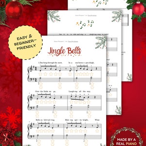 Jingle Bells Piano Sheet Music: Beginner Christmas Carol (PDF + Audio ...