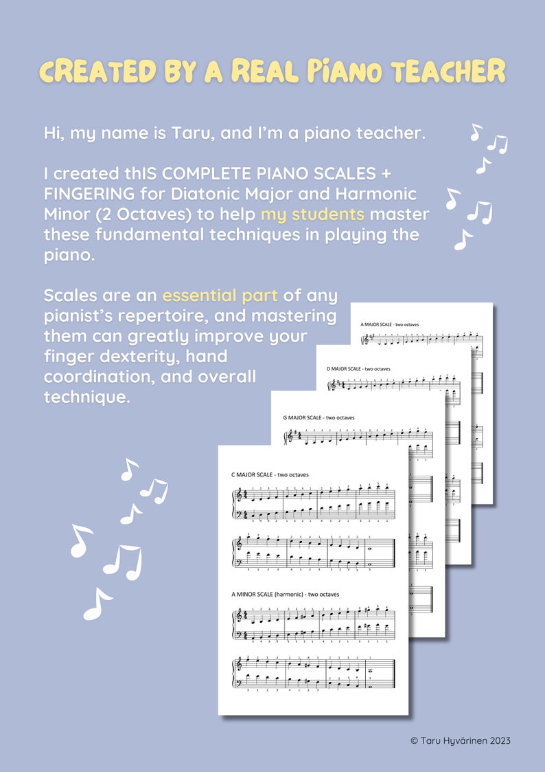 Complete Piano Scales & Fingering Guide: Diatonic Major and Harmonic ...