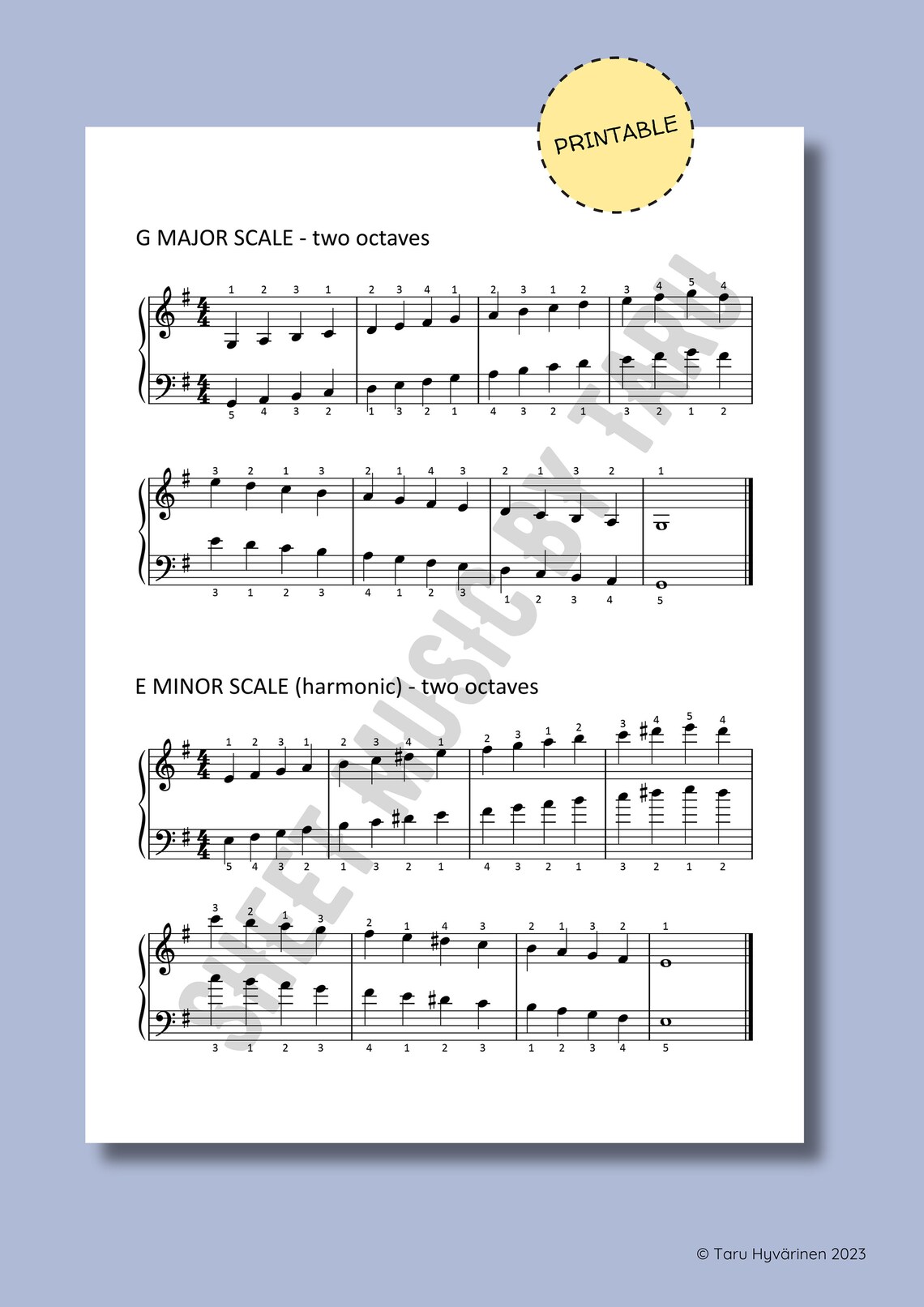 Complete Piano Scales & Fingering Guide: Diatonic Major and Harmonic ...