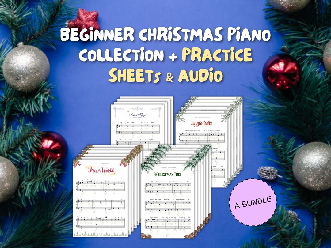 Easy Beginner Christmas Carol Piano Sheet Music Collection - Practice ...