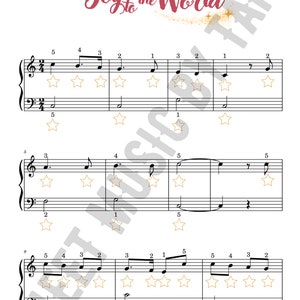 Easy Beginner Piano PRACTICE SHEET + AUDIO Piano Sheet Music 'joy to ...