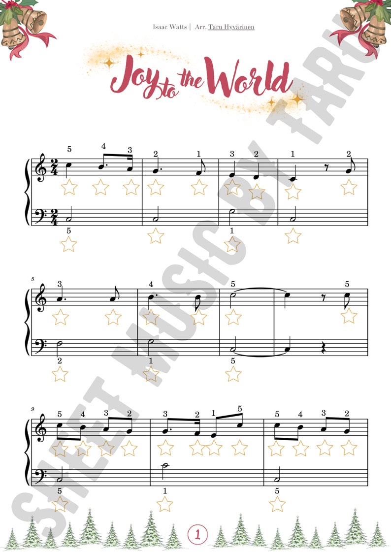 Easy Beginner Piano PRACTICE SHEET + AUDIO Piano Sheet Music 'joy to ...