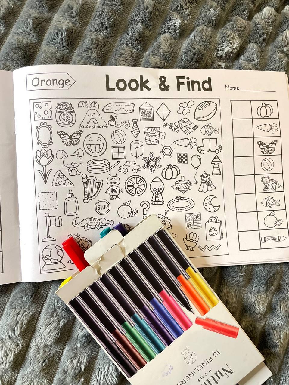 Look and Find Coloring Book | Visual Puzzle, Shape Search (PDF Pattern ...