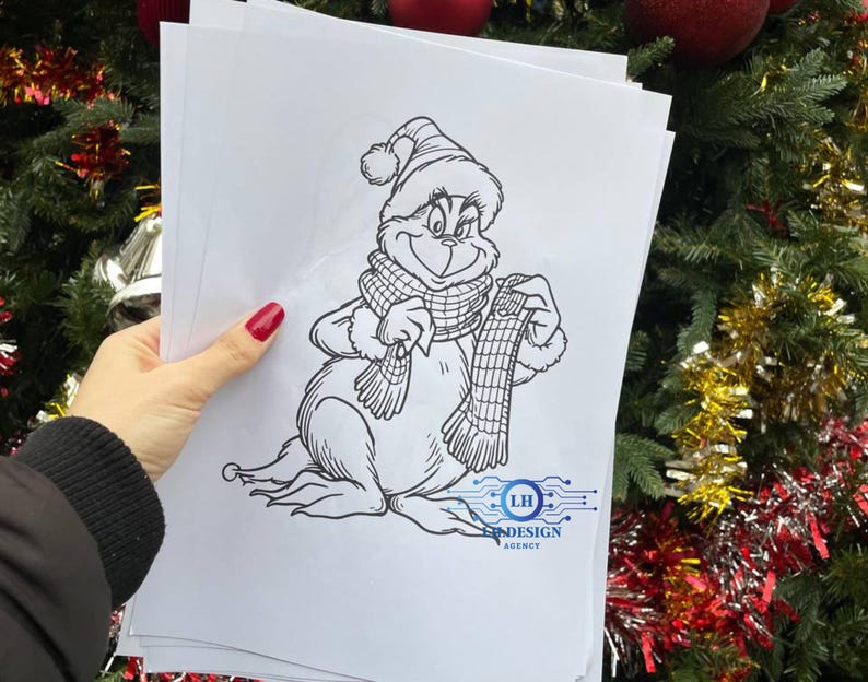 Grinch Colouring Pages for Kids | NOMAD| Print and Draw | Christmas Book, Christmas Coloring ...