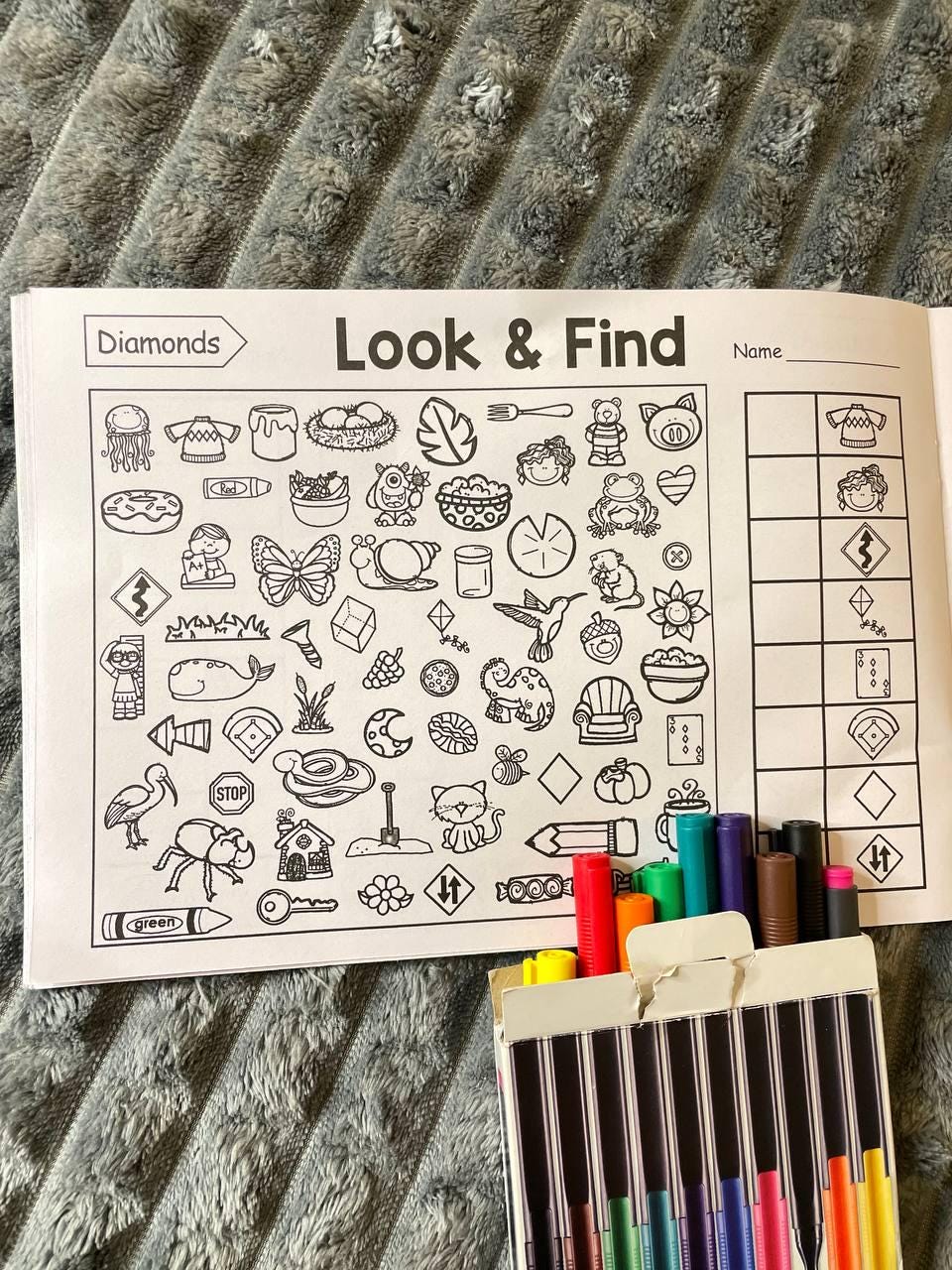 Look and Find Coloring Book | Visual Puzzle, Shape Search (PDF Pattern ...