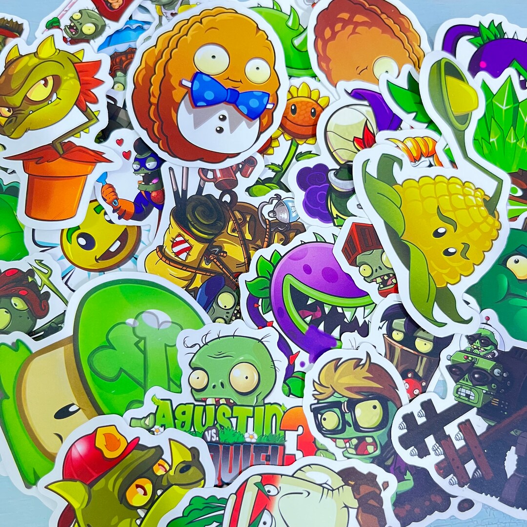 100pcs Cartoon Game Plants Vs. Zombies PVZ Stickers for Laptop - Etsy