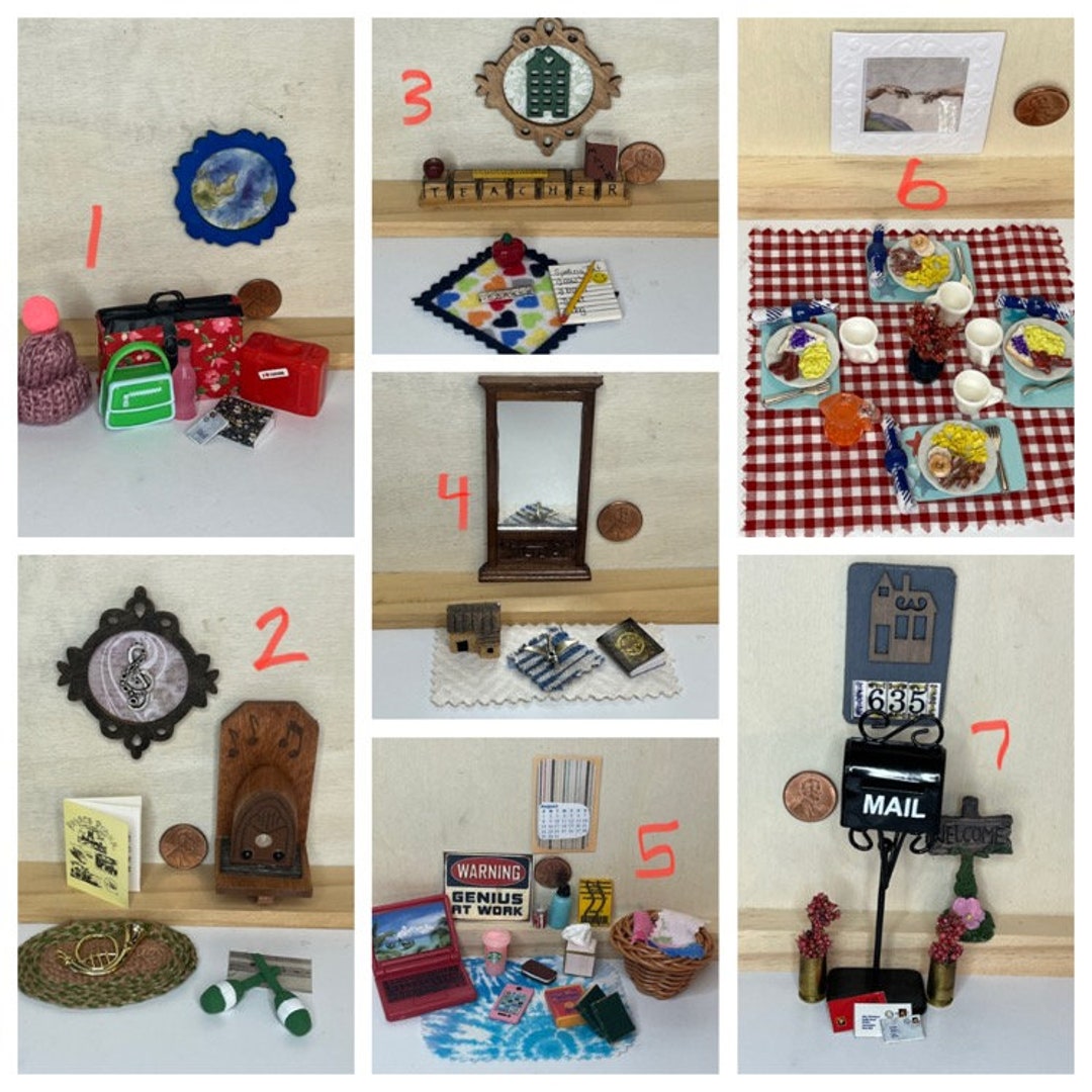 DOLLHOUSE ACCESSORIES SETS 1:12 Scale - Etsy