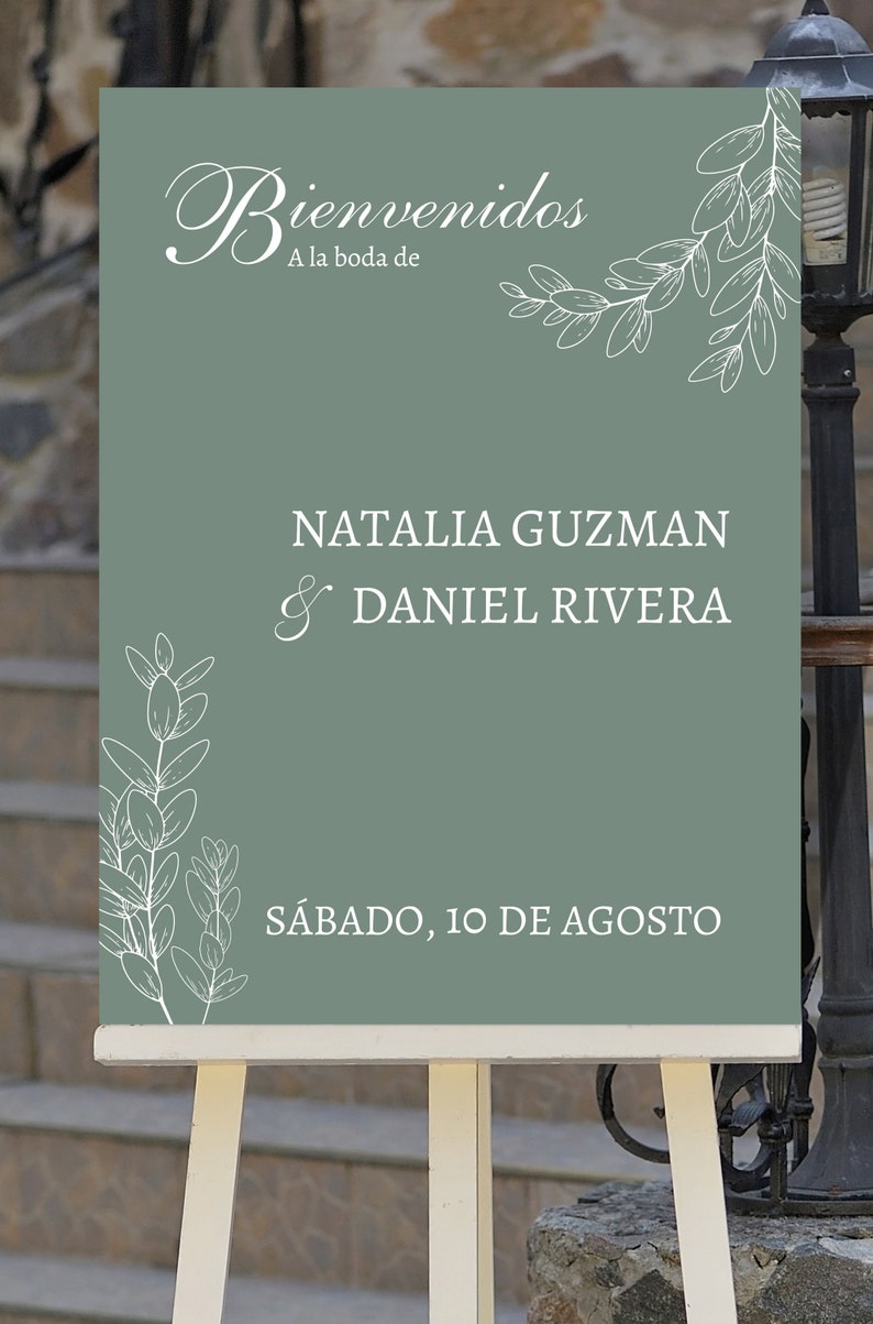 Wedding Welcome Sign, Spanish Welcome Sign, Wedding Decorations, CANVA ...