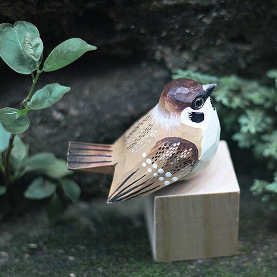 Handmade Wooden Carved Bird Sculpture Handcarved Wooden Bird - Etsy