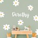 Personalized Daisy Flowers Wall Decals, Boho Nursery Decor, Kids Room ...