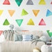 Watercolor Triangles wall Decal, Rainbow Triangle Wall Stickers, Kids ...
