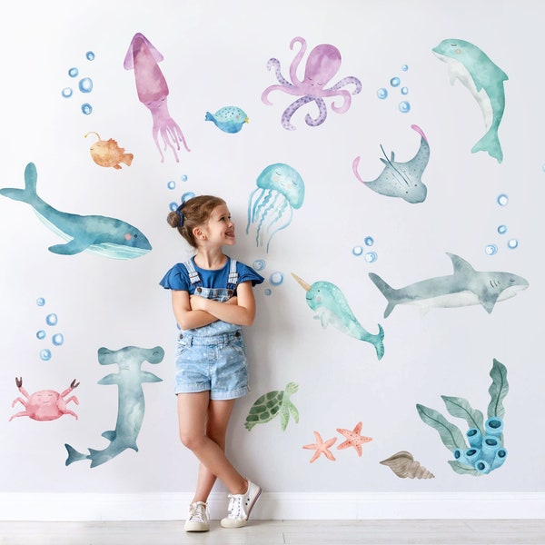 Ocean Wall Decal - Etsy