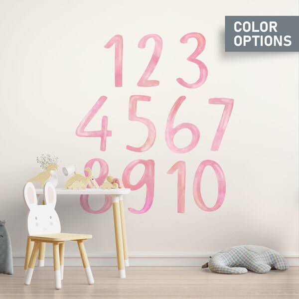 Numbers Wall Decal - Etsy