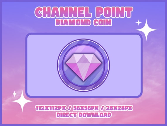 Twitch Channel Point/emote Diamond Coin Instant Download - Etsy