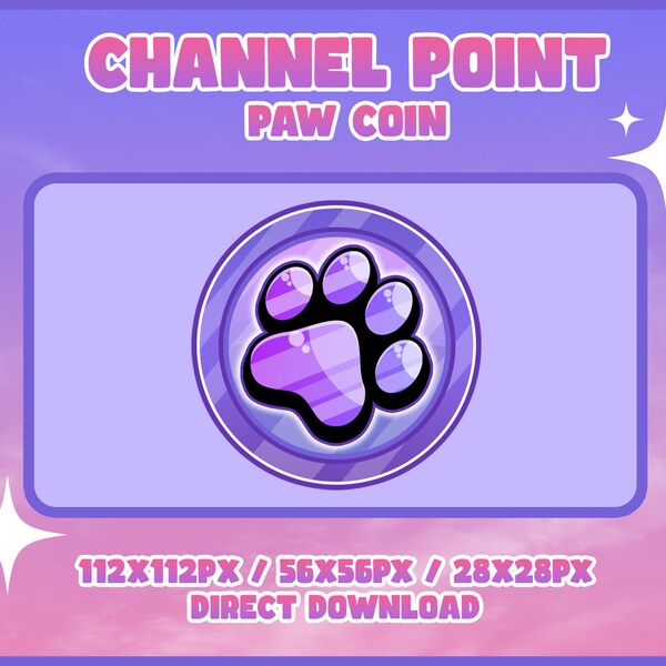 Twitch Points Icon Paw - Etsy Australia