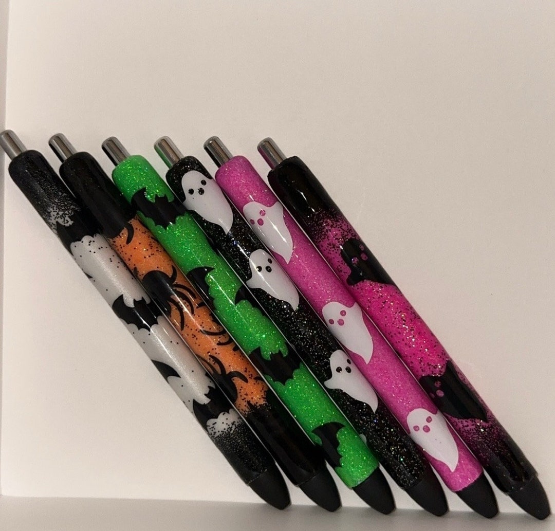 Halloween Pens ~ Glitter Pens ~ Spooky Pens ~ Gift Ideas - Etsy