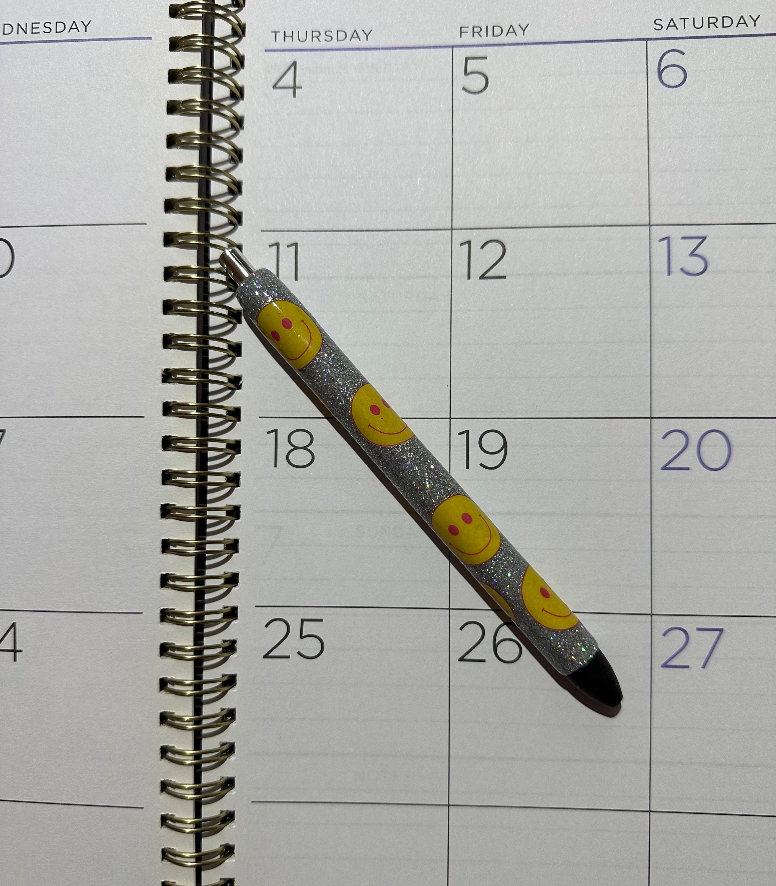 Smiley Face Pen | Gift Idea | Inkjoy | Glitter Pen | - Etsy