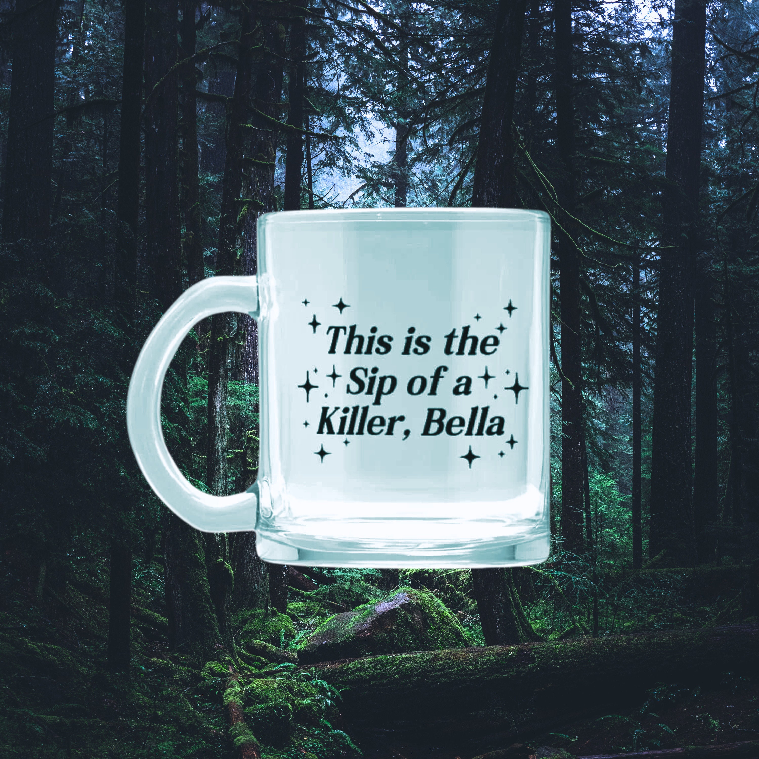 Twilight Skin of a Killer Clear Glass Mug, Edward Cullen Robert ...