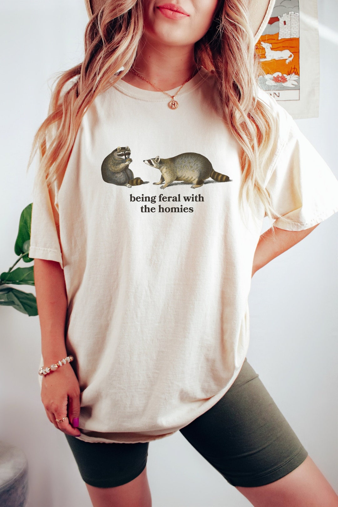 Comfort Colors Raccoon Shirt Feral Era With the Homies Feral Girl Trash ...