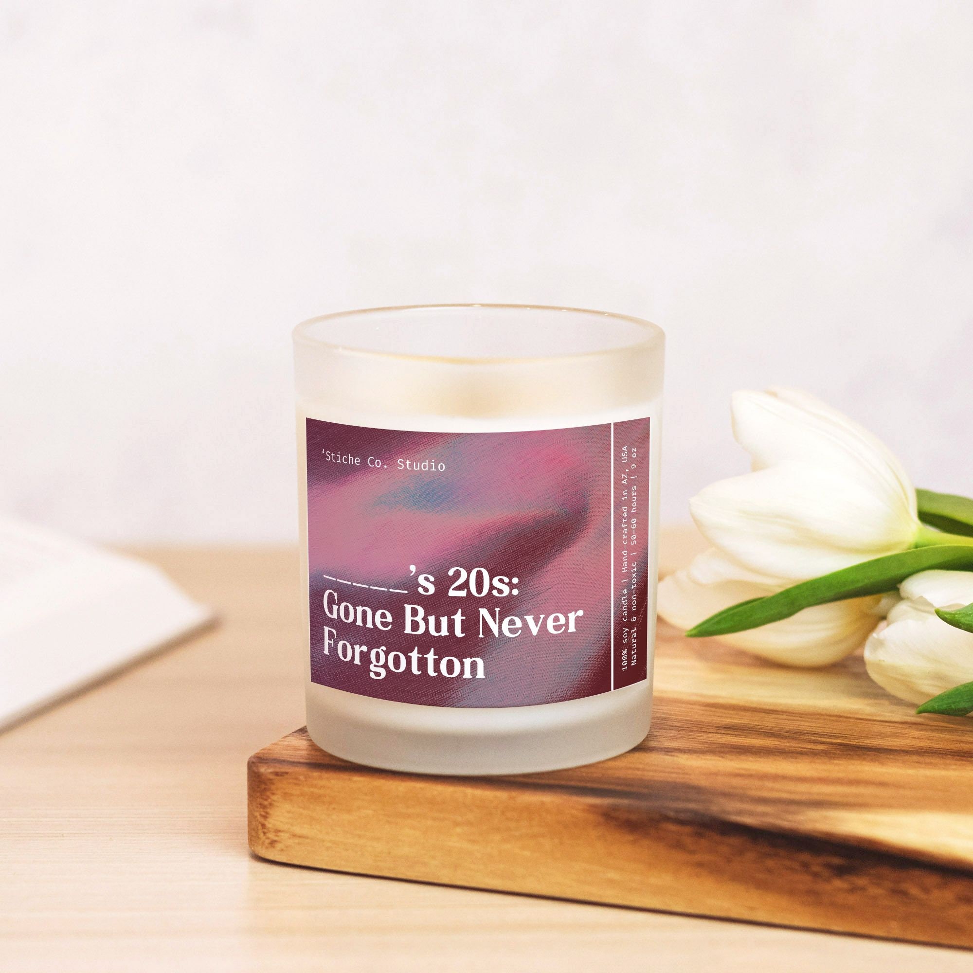 Custom RIP to My 20s Wood Wick Soy Candle Gift, Personalized Thirtieth ...