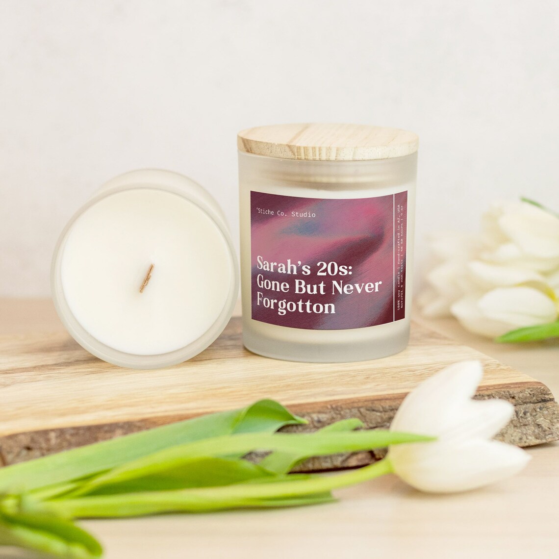 Custom RIP to My 20s Wood Wick Soy Candle Gift, Personalized Thirtieth ...