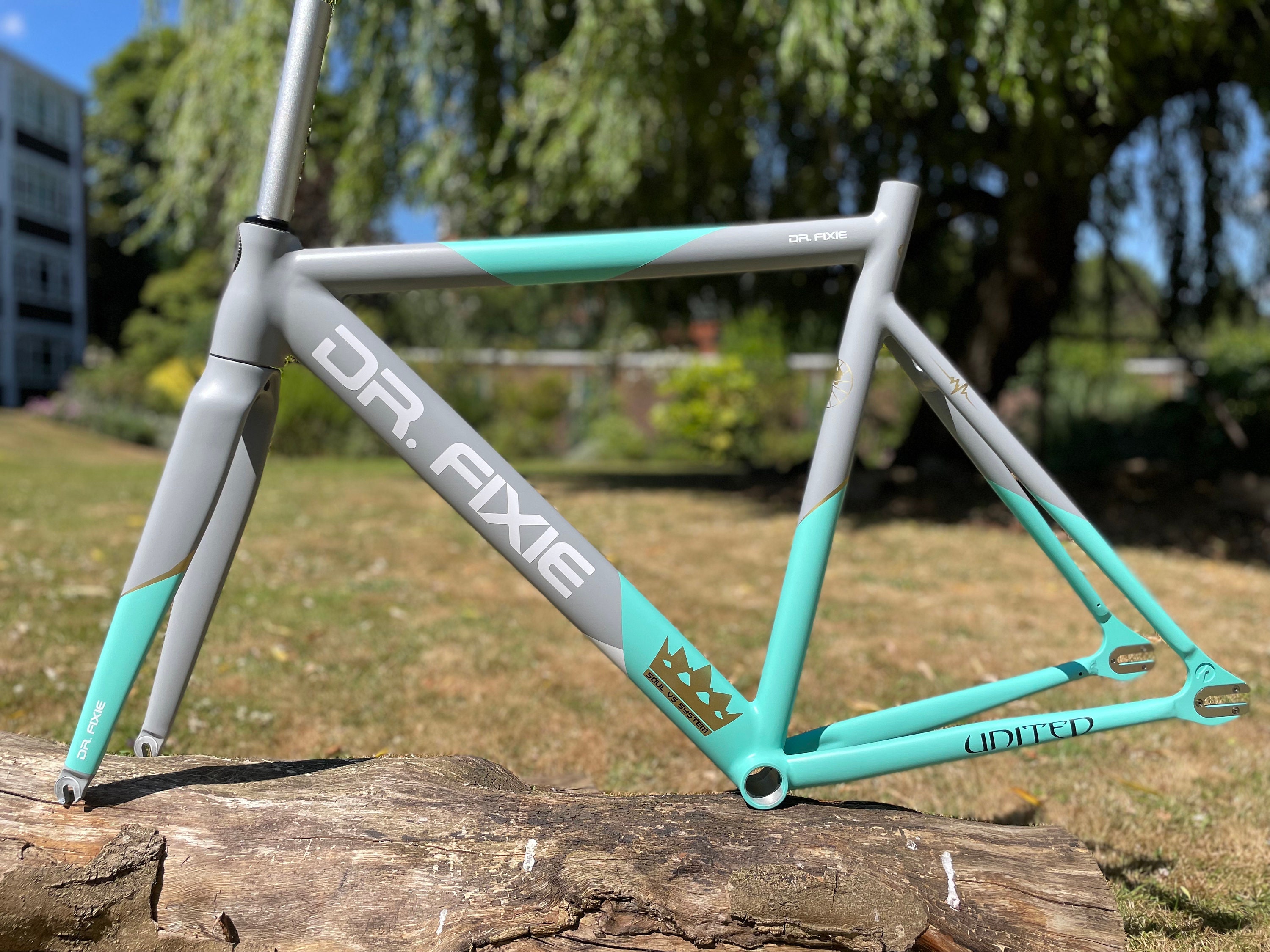 White Aqua Colored Fixie