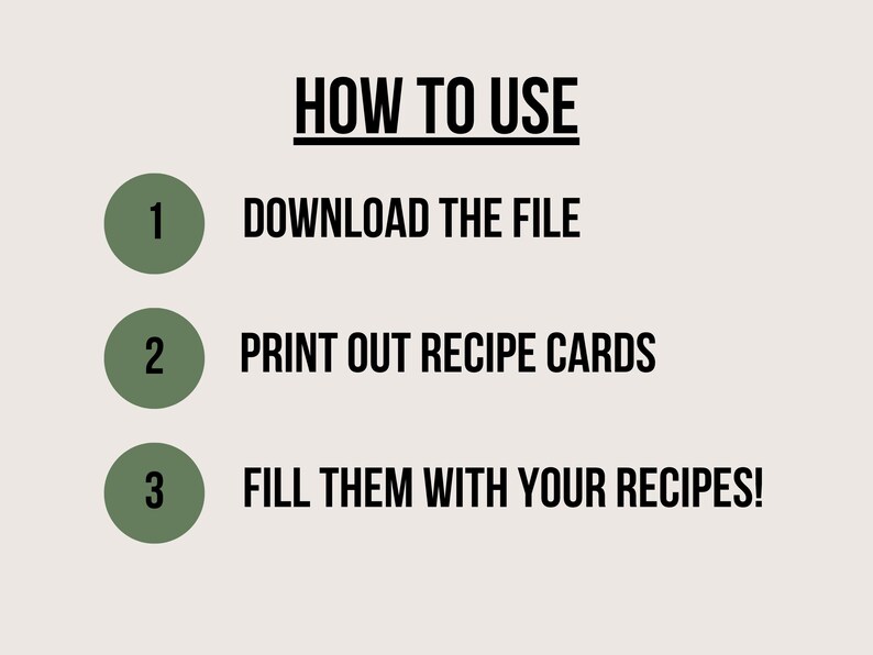 Recipe Card, Recipe Card Printable, Recipe Template, Recipe Card ...