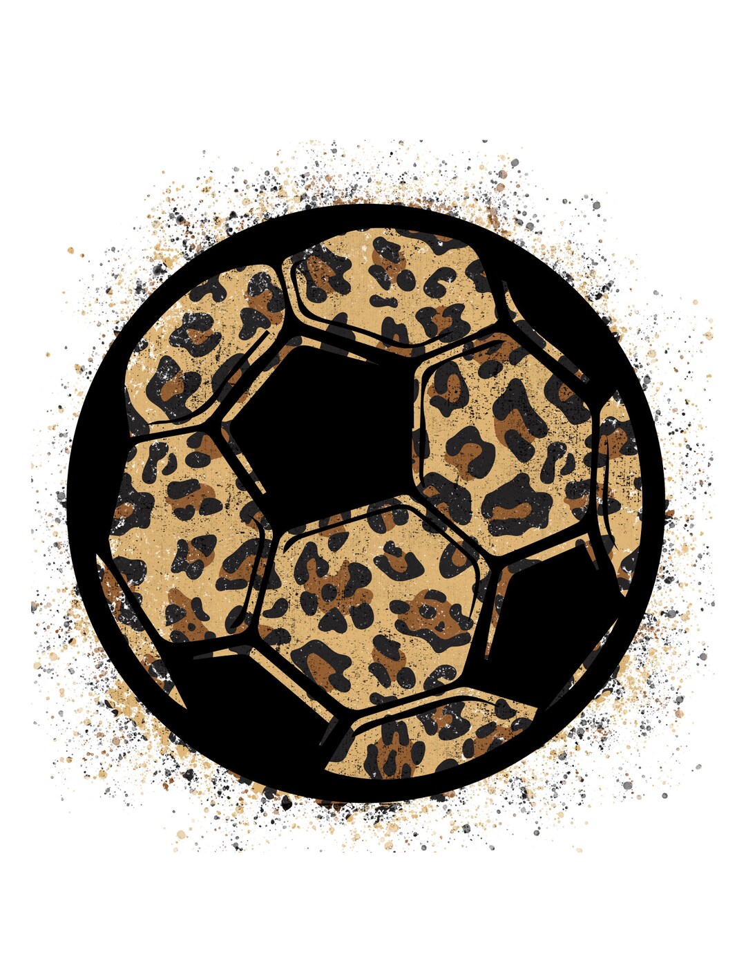 Cute Cheetah/leopard Soccer Sublimation Print - Etsy